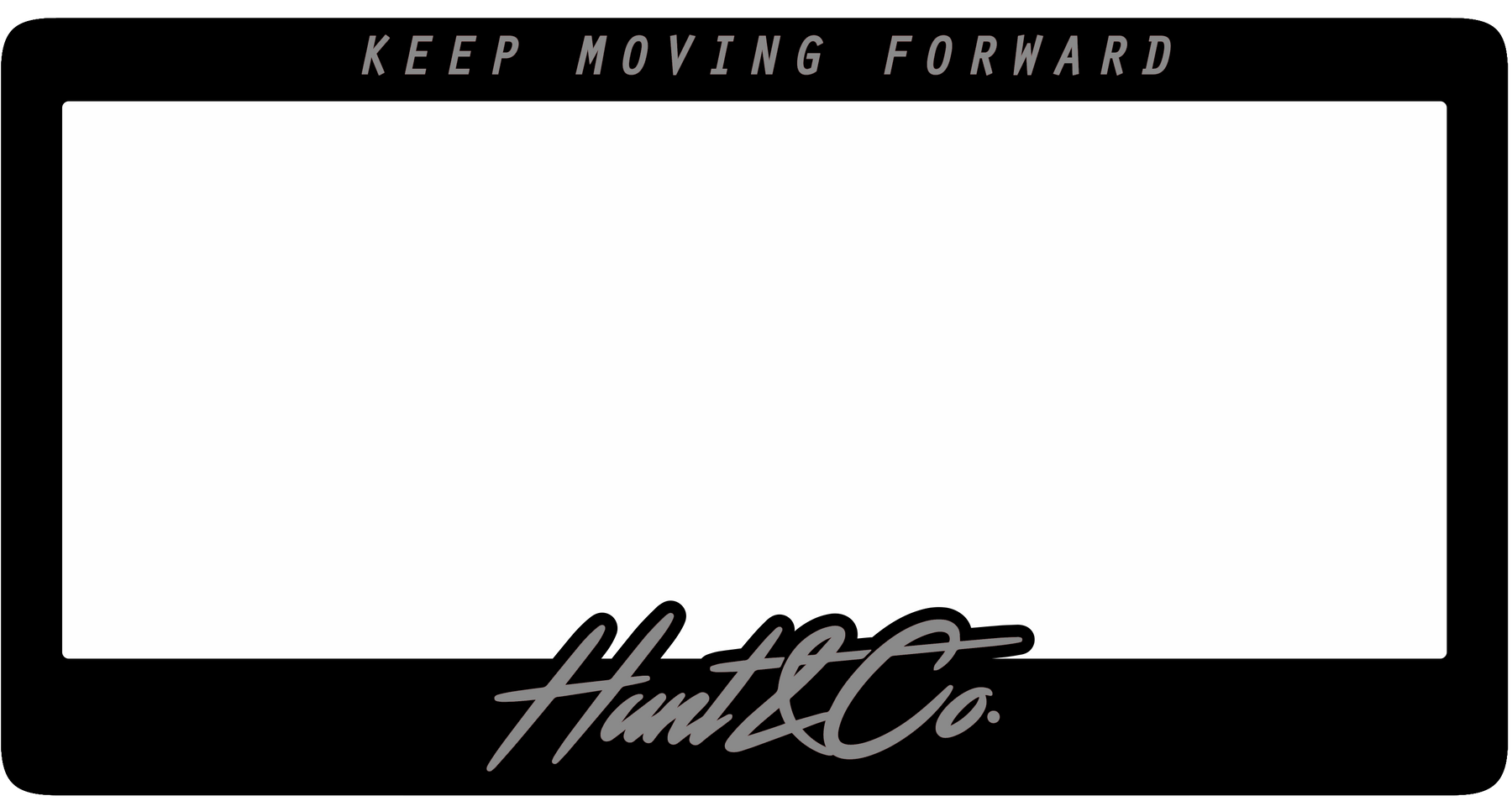 Slant Logo License Plate Frame – thehuntandcompany